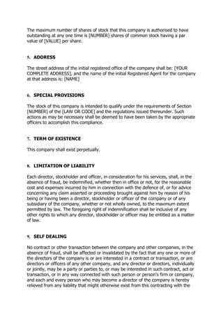 MEMORANDUM OF ASSOCIATION PDF