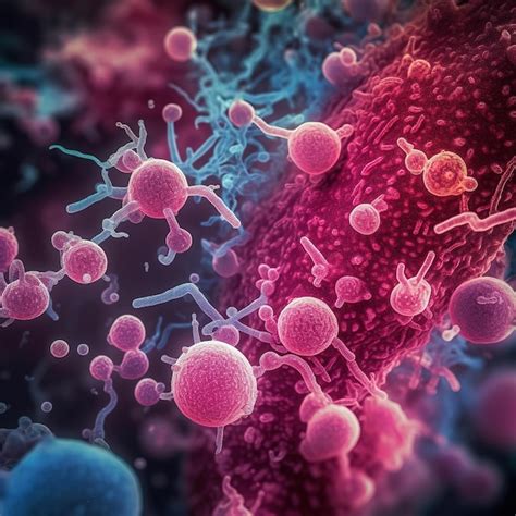Microscópio De Células Humanas Foto Premium