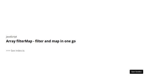 JS Array FilterMap Codesandbox