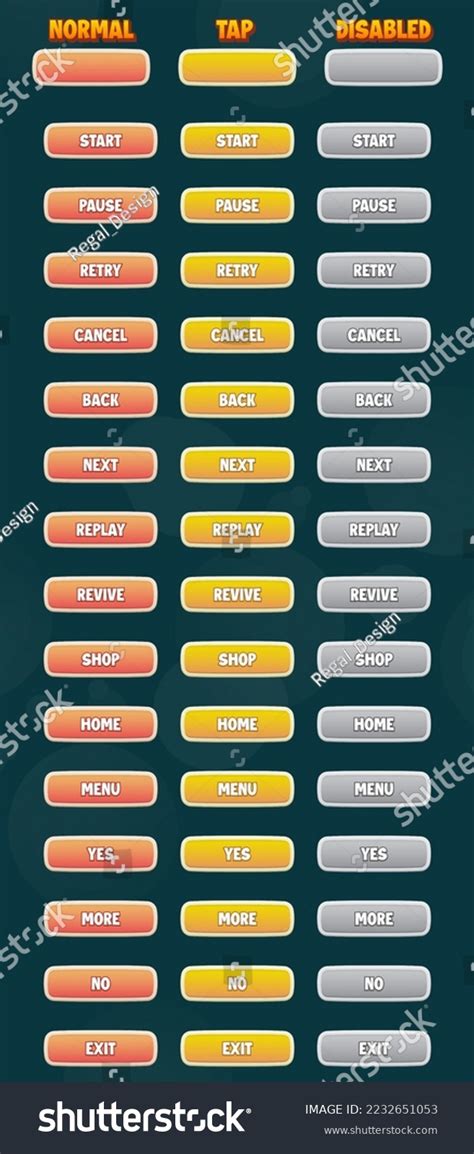 Big Set Buttons Cartoon Style Editable Stock Vector Royalty Free 2232651053 Shutterstock