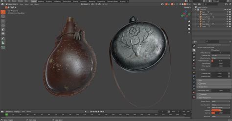 3d Model Leather Bottle And Steel Bottel Vr Ar Low Poly Cgtrader