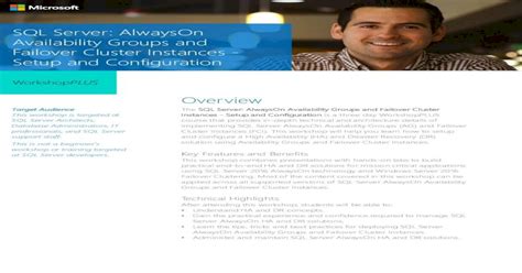 Sql Server Alwayson Failover Cluster Instances Overviewpremiertr