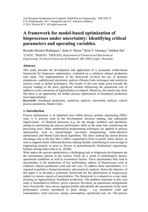 Pdf A Framework For Model Based Optimization Of Bioprocesses Under