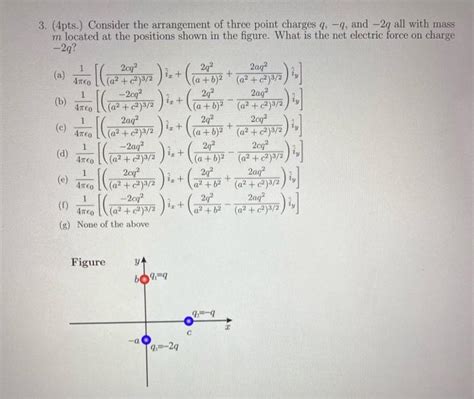 Solved 3. (4pts.) Consider the arrangement of three point | Chegg.com