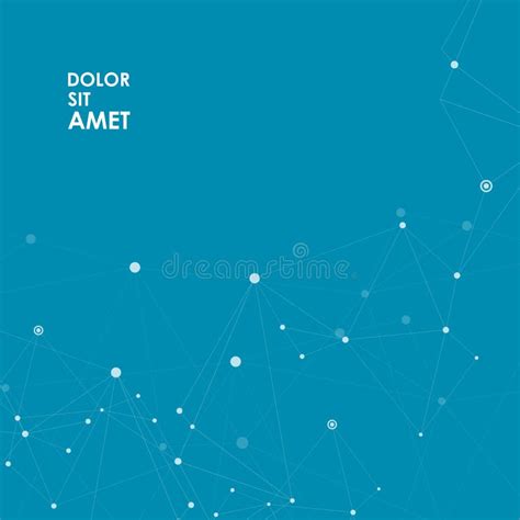 Vector Abstract Science Background With Connected Lines And Dots And Place For Text Stock