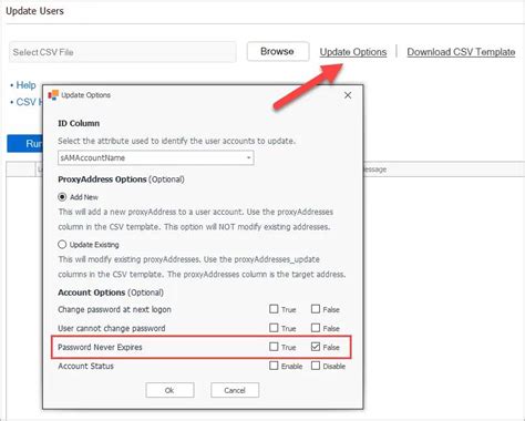 disable password never expires for multiple users active directory pro