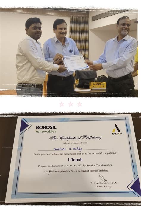 sankar reddy on linkedin new certification received train the trainer