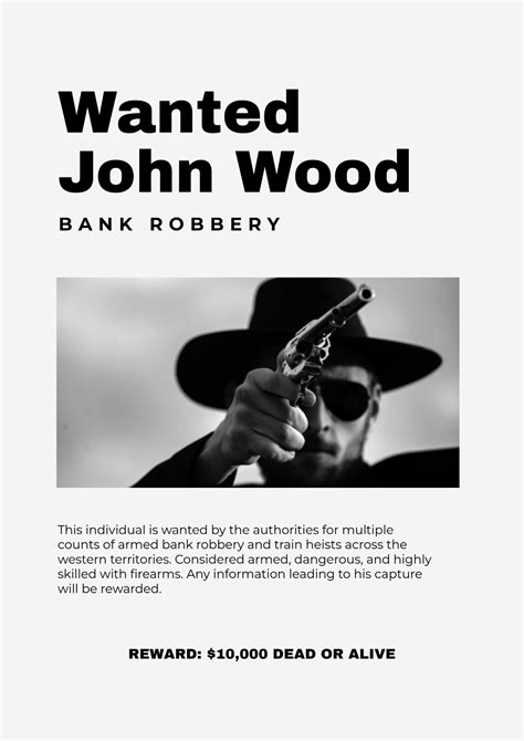 Sample Wanted Poster For School Project Wanted Poster Maker Free