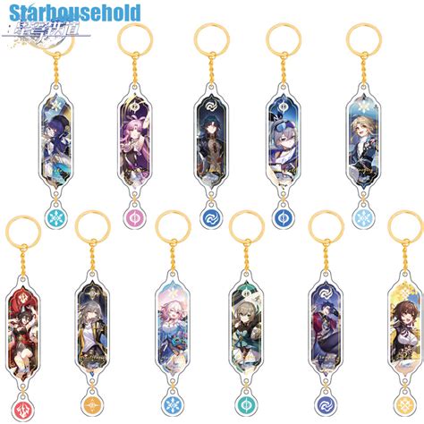 Game Honkai Star Rail Keychain Huohuo Jingliu Yanqing Long Strip