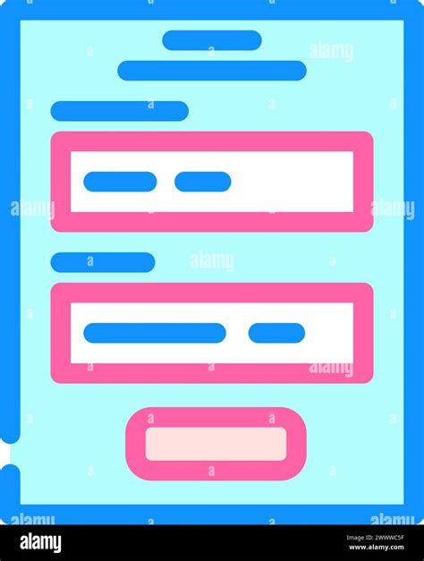 Microcopy Ux Ui Design Color Icon Vector Illustration Stock Vector