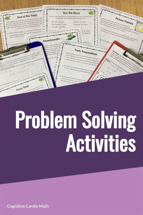 Problem Solving Activities 5th 6th Grade Math Word Problems Measurement Decimals Math Word