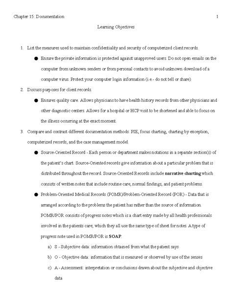 Chapter 15 Documenting Fundies Lo Chapter 15 Documentation 1