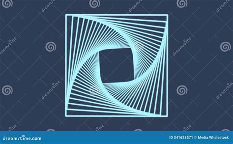 Abstract Animation With Rotating On A Blue Background Computer Renderer Stock Image Image Of