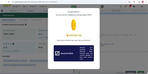 Rajatabha Das On Linkedin Geekstreak2024 Deutschebank 21dayofgfgchallenge Gfg Contest Streak