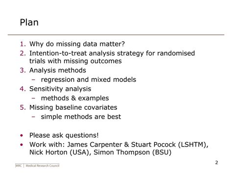 Ppt Strategies For Handling Missing Data In Randomised Trials Powerpoint Presentation Id 6625900