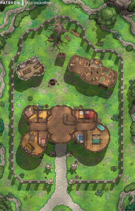 A Battlemap For Adventures At The Brothel [32x50] [oc] R Dnd