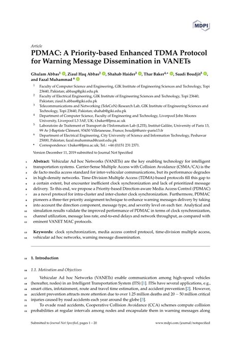 Pdf Pdmac A Priority Based Enhanced Tdma Protocol For Warning