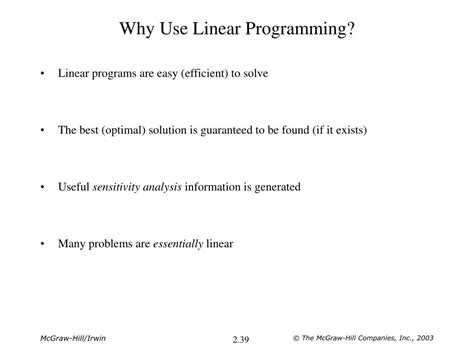 Ppt Table Of Contents Chapter 2 Linear Programming Basic Concepts Powerpoint Presentation