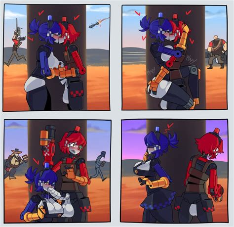 Rule 34 1boy 1girls Battlefield Carrying Position Dell Spencer Fellatio Female Fempyro Heavy