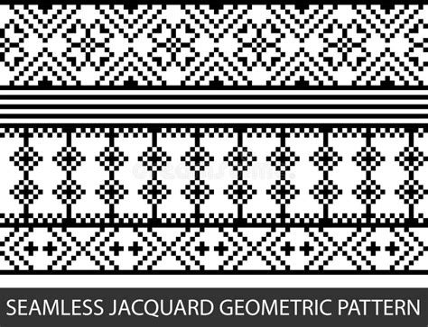 Seamless Jacquard Geometric Pattern In Vector Graphic Stock Vector Illustration Of Seamless