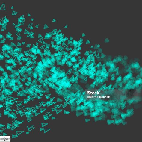 array with dynamic emitted particles abstract dynamic background vector