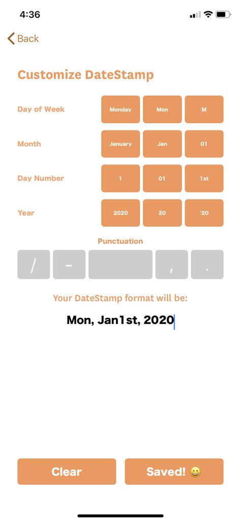 TimeStamp Keyboard For IOS