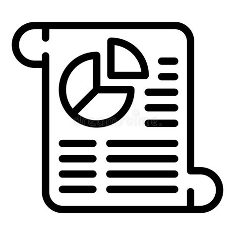 Project Document Icon Outline Vector Idea Report Stock Illustration
