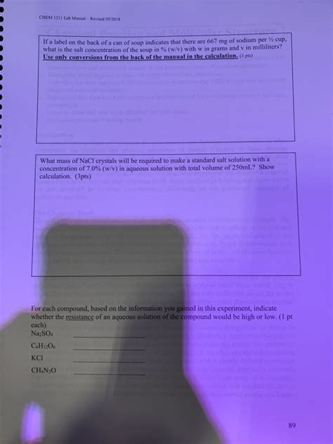 Determining Salt Concentration Using Two Methods Name