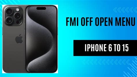Como Quitar Cuenta Icloud En Menu Abierto FMI OFF Open Menu UnlockTool YouTube