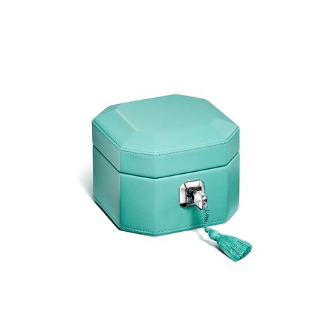 Tiffany Facets Small Jewelry Box In Tiffany Blue® Leather Tiffany