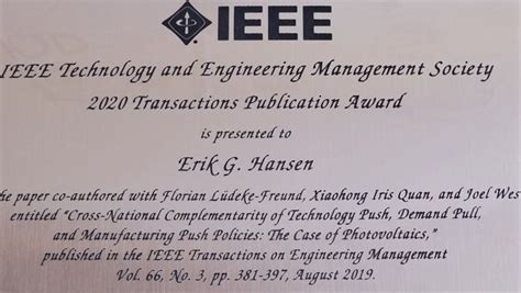 Best Paper Ieee 2020 Transaction Publication Award Institute For Integrated Quality Design