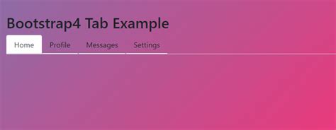 Bootstrap 4 Tabs Online Tutorials Library List