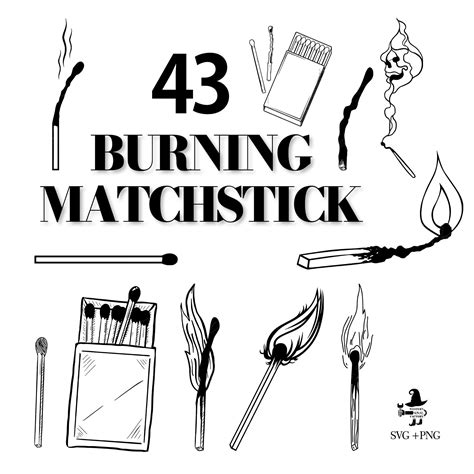 Burning Matchstick Svg Match Svg Matches Svg Matchbox Svg Match