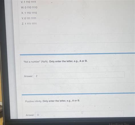 Solved Part D Floating Point Numbers Points Pts Chegg