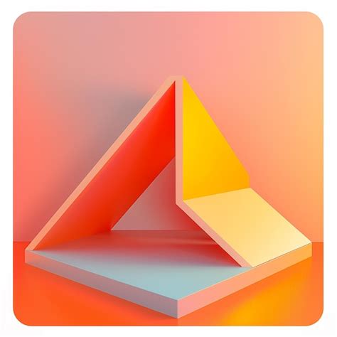 Premium Photo A Red Triangle Shaped Object With A White Triangle On The Top