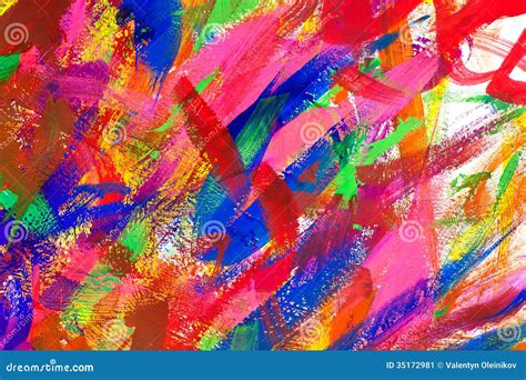 Abstract Colorful Brush Strokes Background Stock Image Image Of Texture Abstract 35172981
