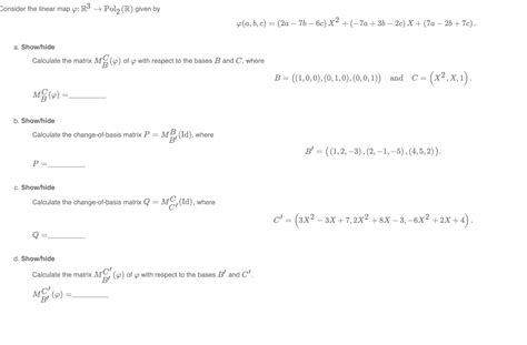 Solved Consider the linear map φ R Pol R given Chegg com