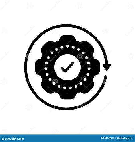 Black Solid Icon For Executed Execute And Implement Stock Vector Illustration Of Silhouette