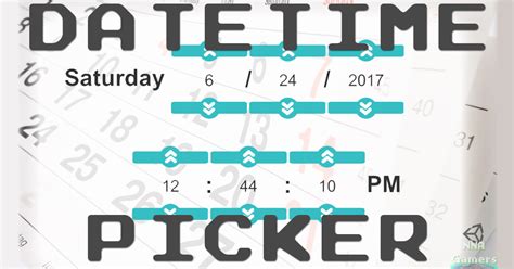 Datetime Picker Gui Tools Unity Asset Store