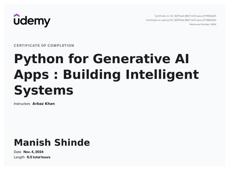Generativeai Python Ai Machinelearning Deeplearning Udemy