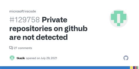 Private Repositories On Github Are Not Detected Issue Microsoft Vscode GitHub