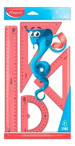 Set De Geometr A Flexible Cms Maped Color Rosado Mercadolibre