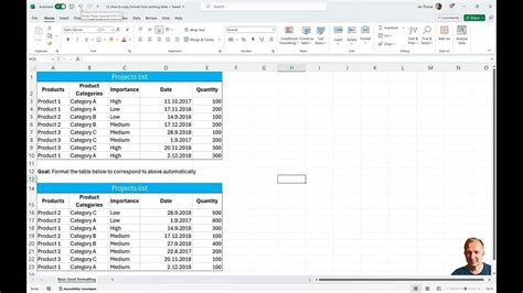 Excel Tip 13 How To Copy Format From Existing Table In Excel Automatically Youtube