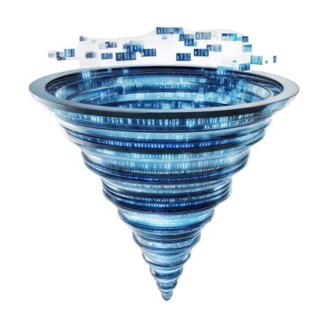 Digital Vortex Representing Data Flow Concepts In A Visually Striking Spiral Design With Binary