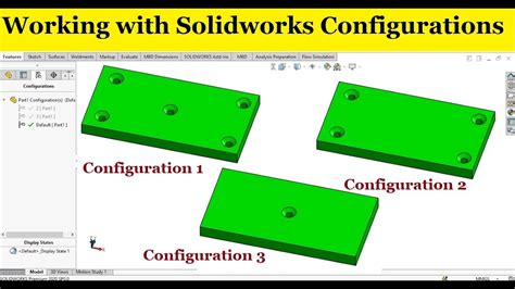 Working With Solidworks Configurations [manual Method] Youtube