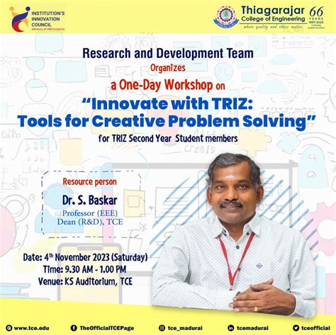 Tce Thiagarajarcollegeofengineering Tcemadurai R Triz