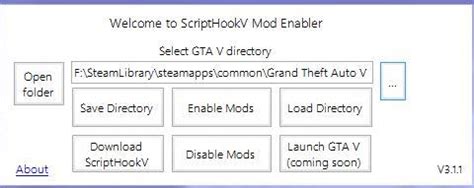 ScriptHookV Mod Enabler GTA Mods