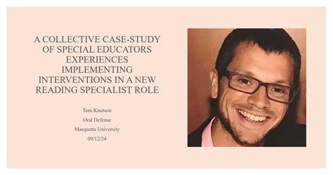 Doctoral Candidate Tom Knutson Successfully Completed His Oral Defense Of His Phd In Educational