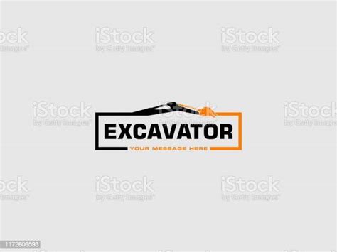 로고 굴삭기 디자인 영감 부동산 건설 산업 및 기타 의 로고가 될 수 있습니다 로고에 대한 스톡 벡터 아트 및 기타 이미지 로고 흙 파는 기계 3차원 형태 Istock