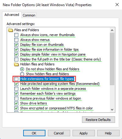 Show Extensions For Known File Types In Windows Server Dimitris Tonias